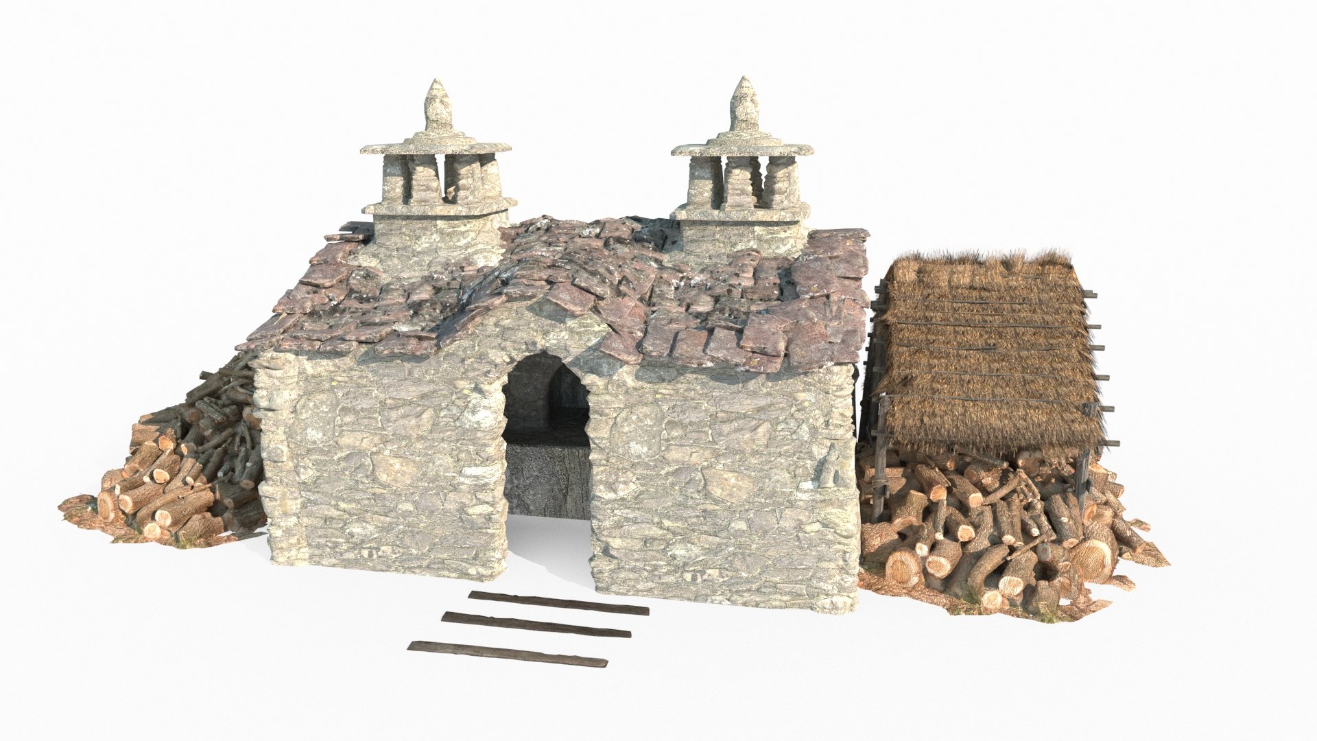 3D Ancient Architecture Carbon Kiln Model - TurboSquid 2328101