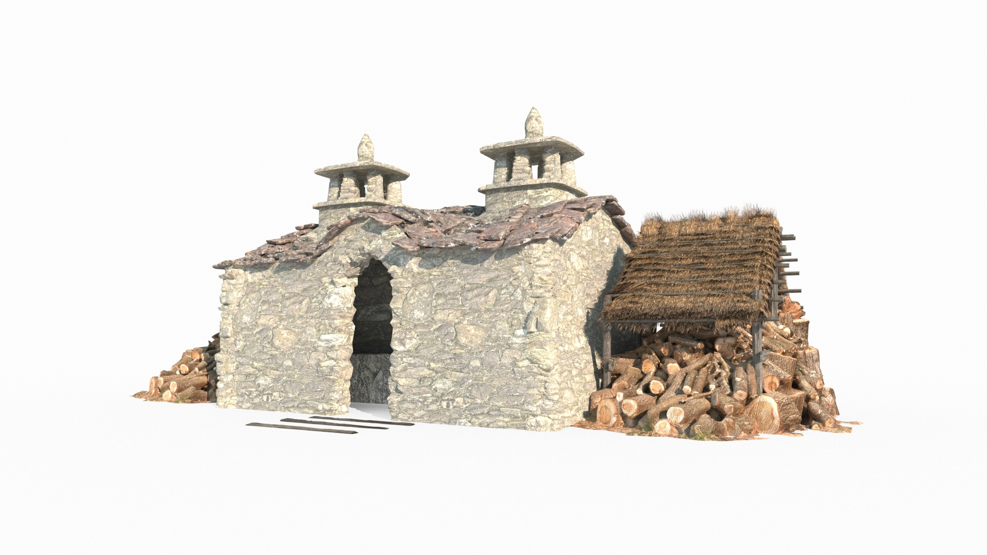 3D Ancient Architecture Carbon Kiln Model - TurboSquid 2328101