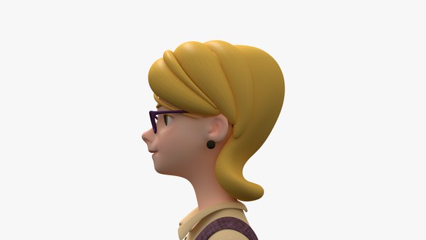 Cartoon woman character model - TurboSquid 1663128