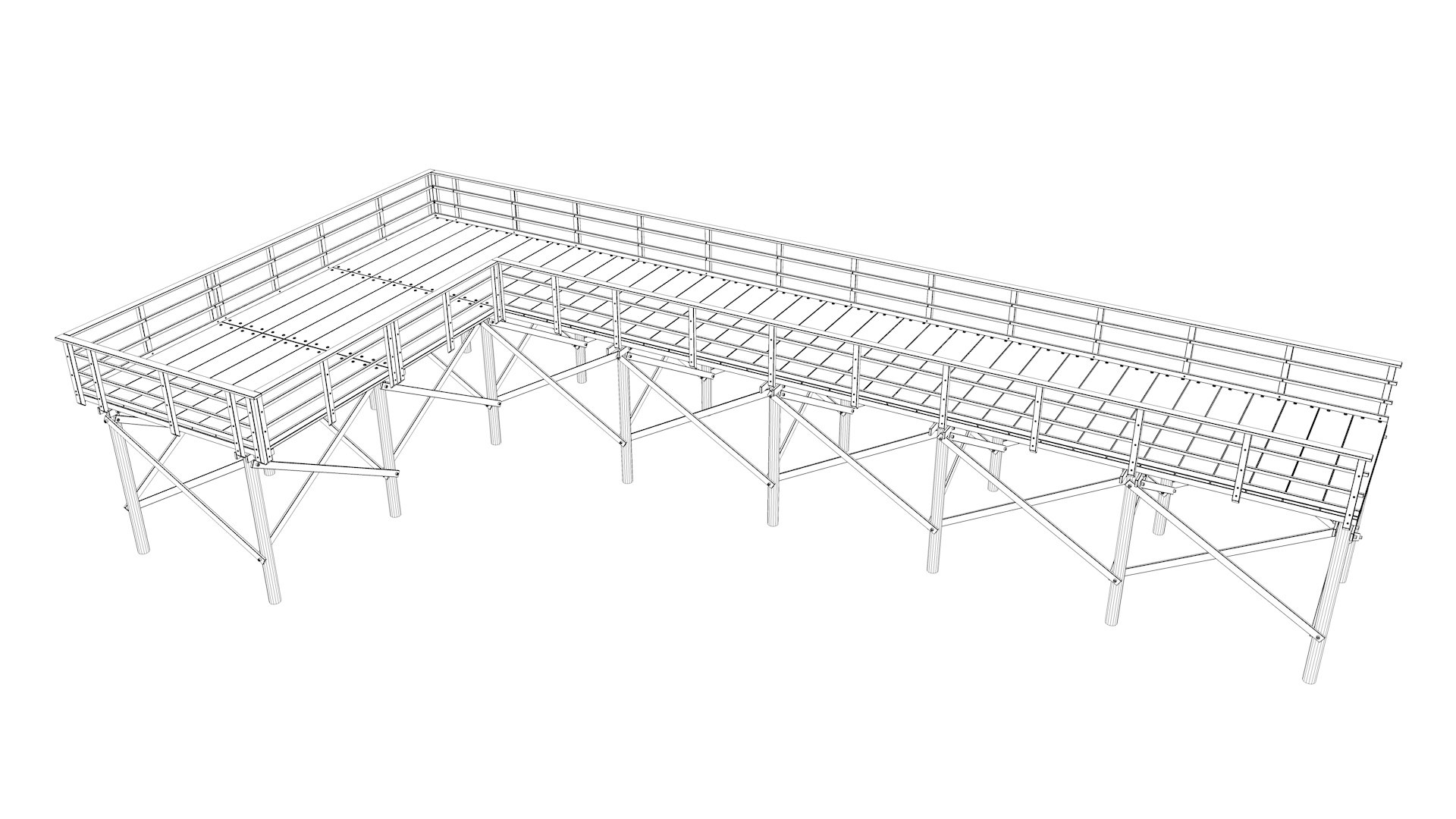 3D Pier Model - TurboSquid 1852524