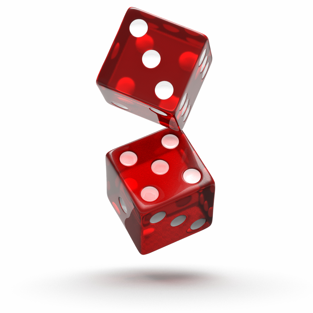 3d dice red model