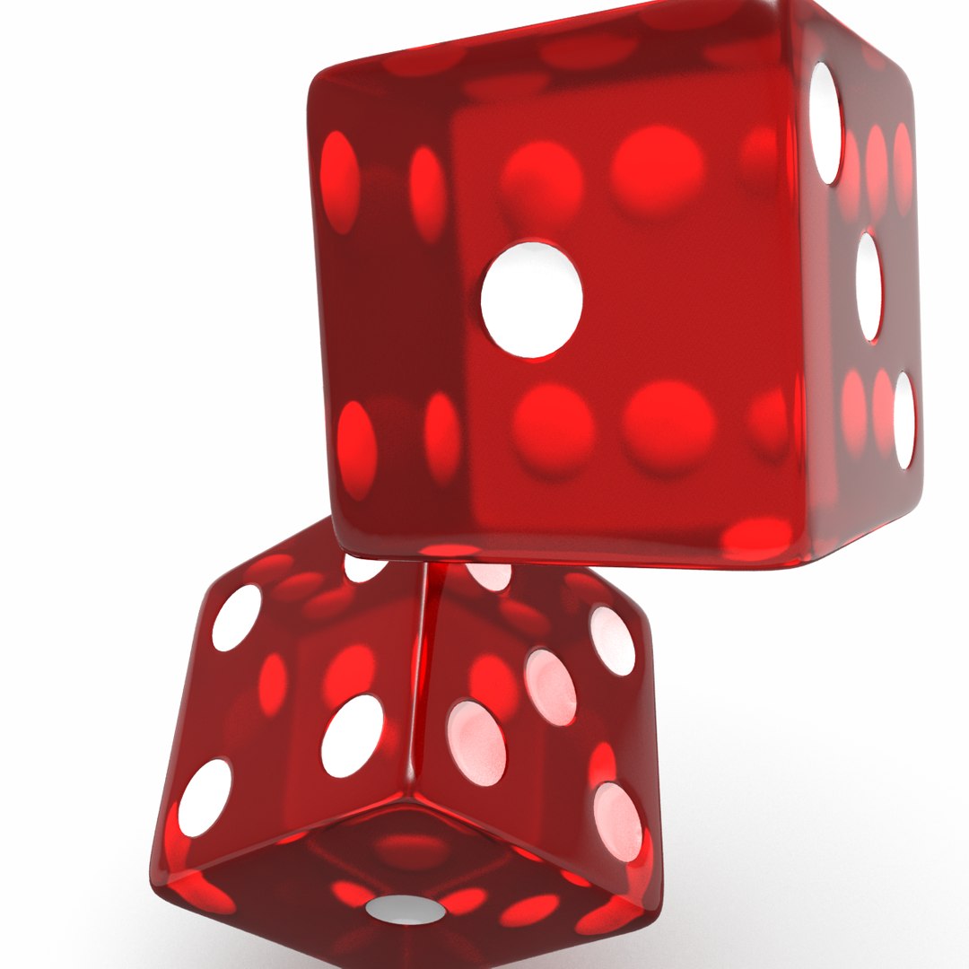 3d Dice Red Model