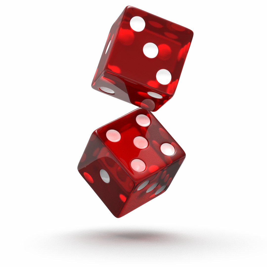 3d dice red model