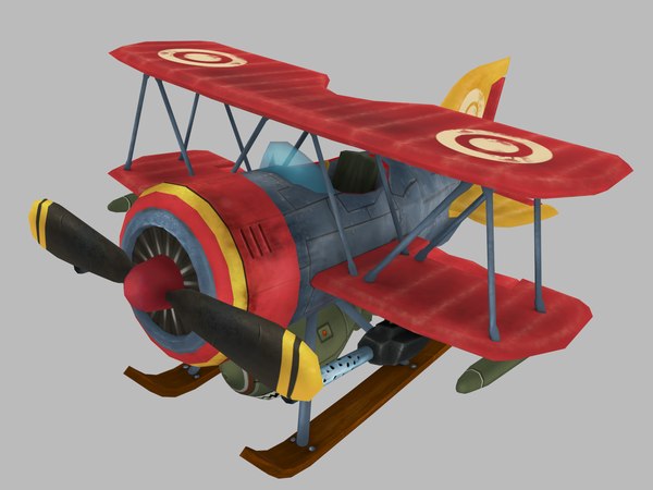 Stylized biplane model - TurboSquid 1371672
