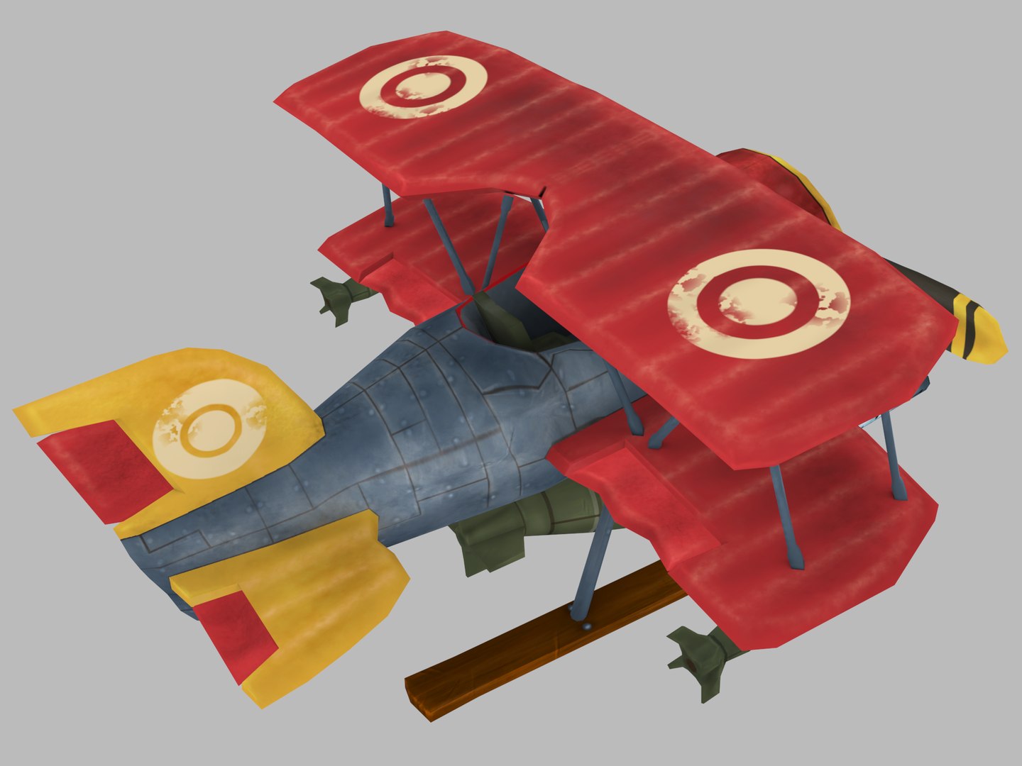 Stylized Biplane Model - TurboSquid 1371672