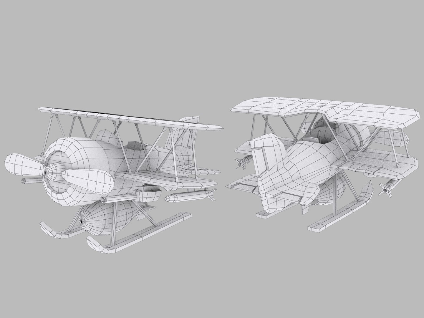 Stylized Biplane Model - TurboSquid 1371672