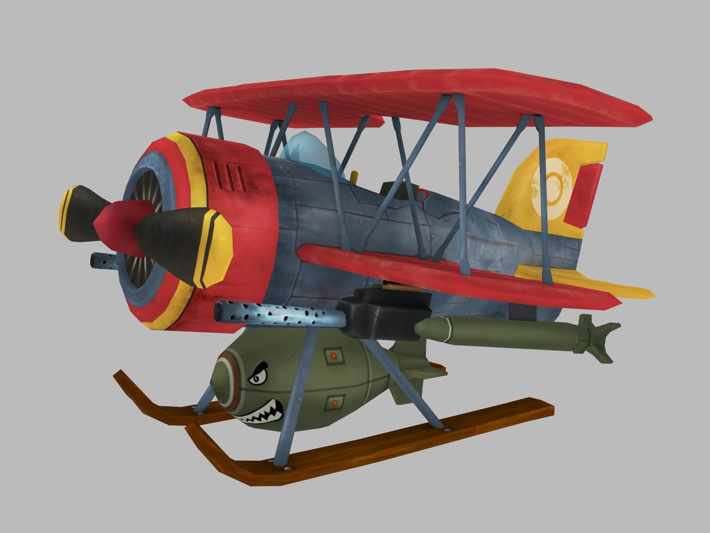 Stylized Biplane Model - TurboSquid 1371672