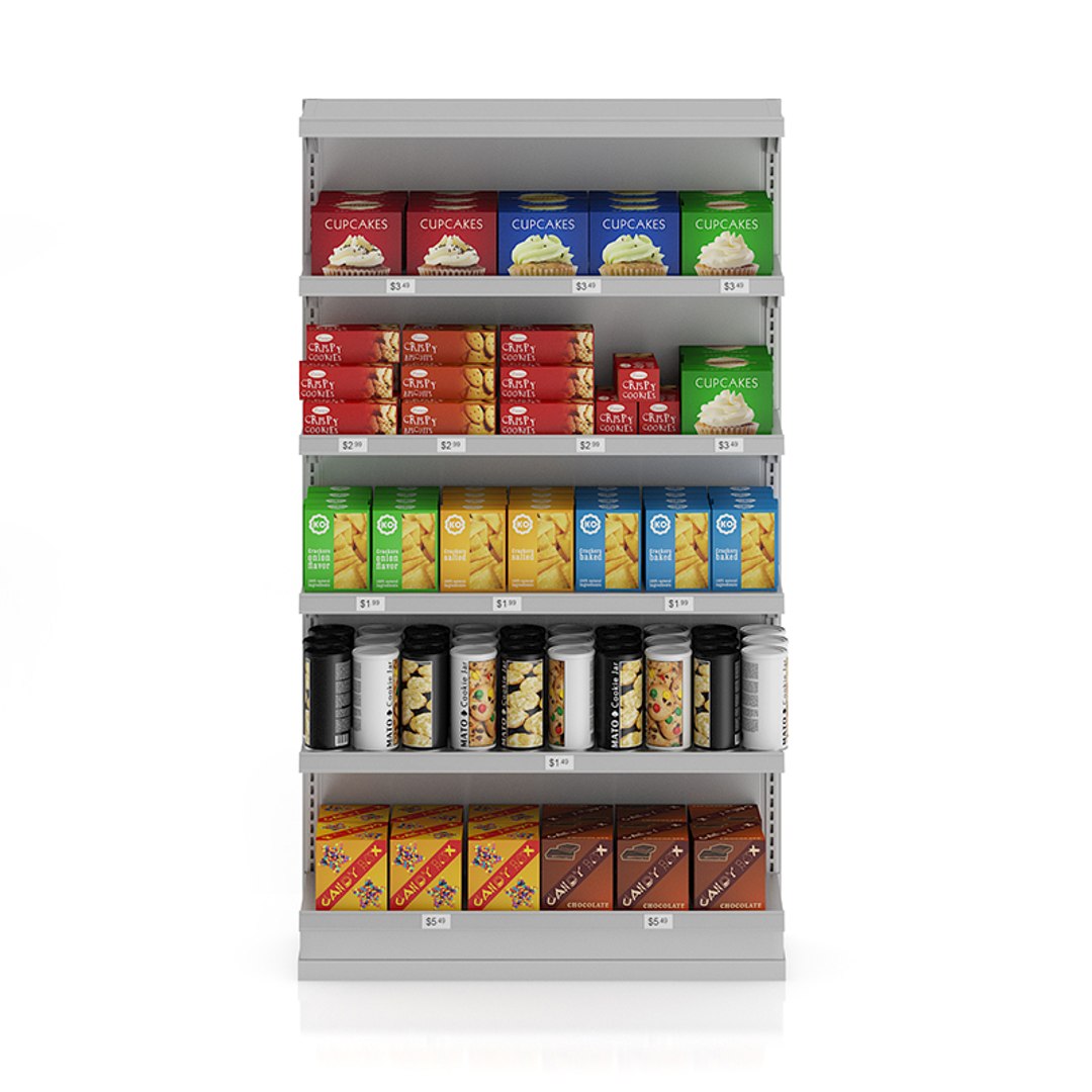 Supermarket Shelf Cookies 3d Max