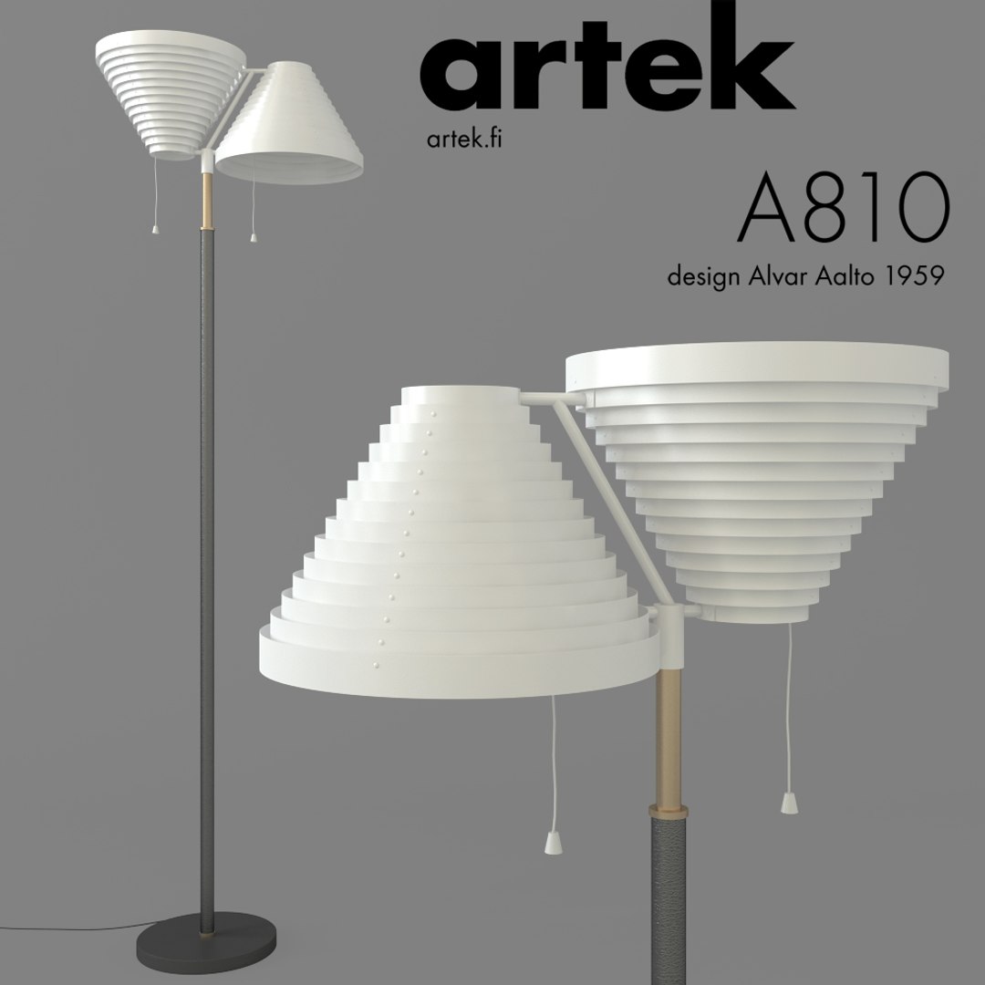 3D Artek Floor Lamp A810 - TurboSquid 1271906