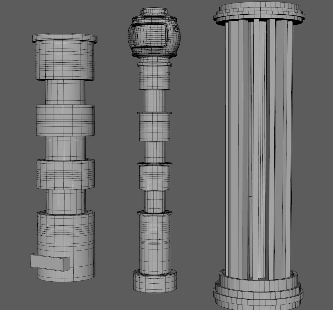 Sci-fi Column 3D Model - TurboSquid 1260138