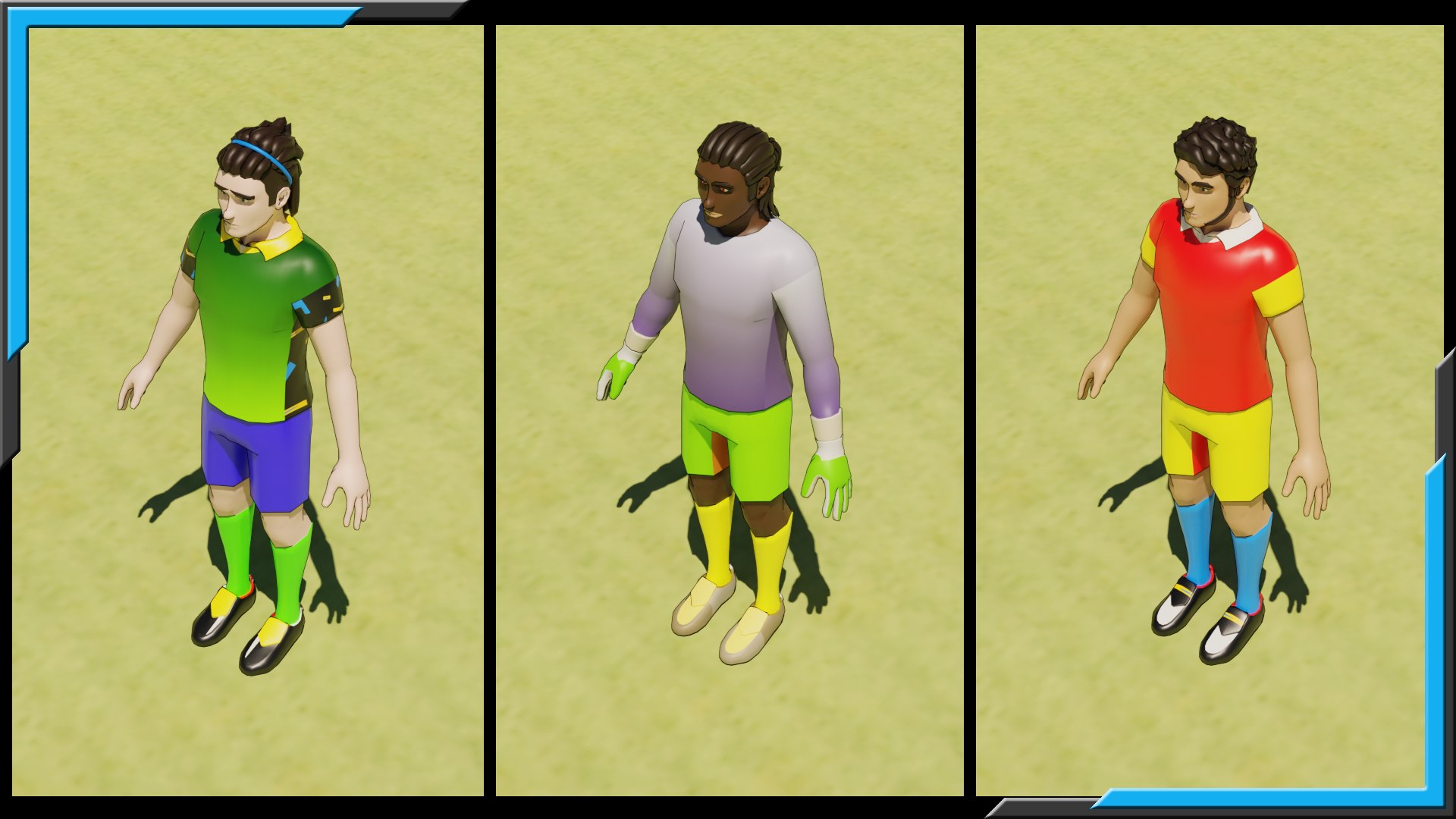 Modular Soccer Player Plus LowPoly Stadium 3D Model - TurboSquid 2354520