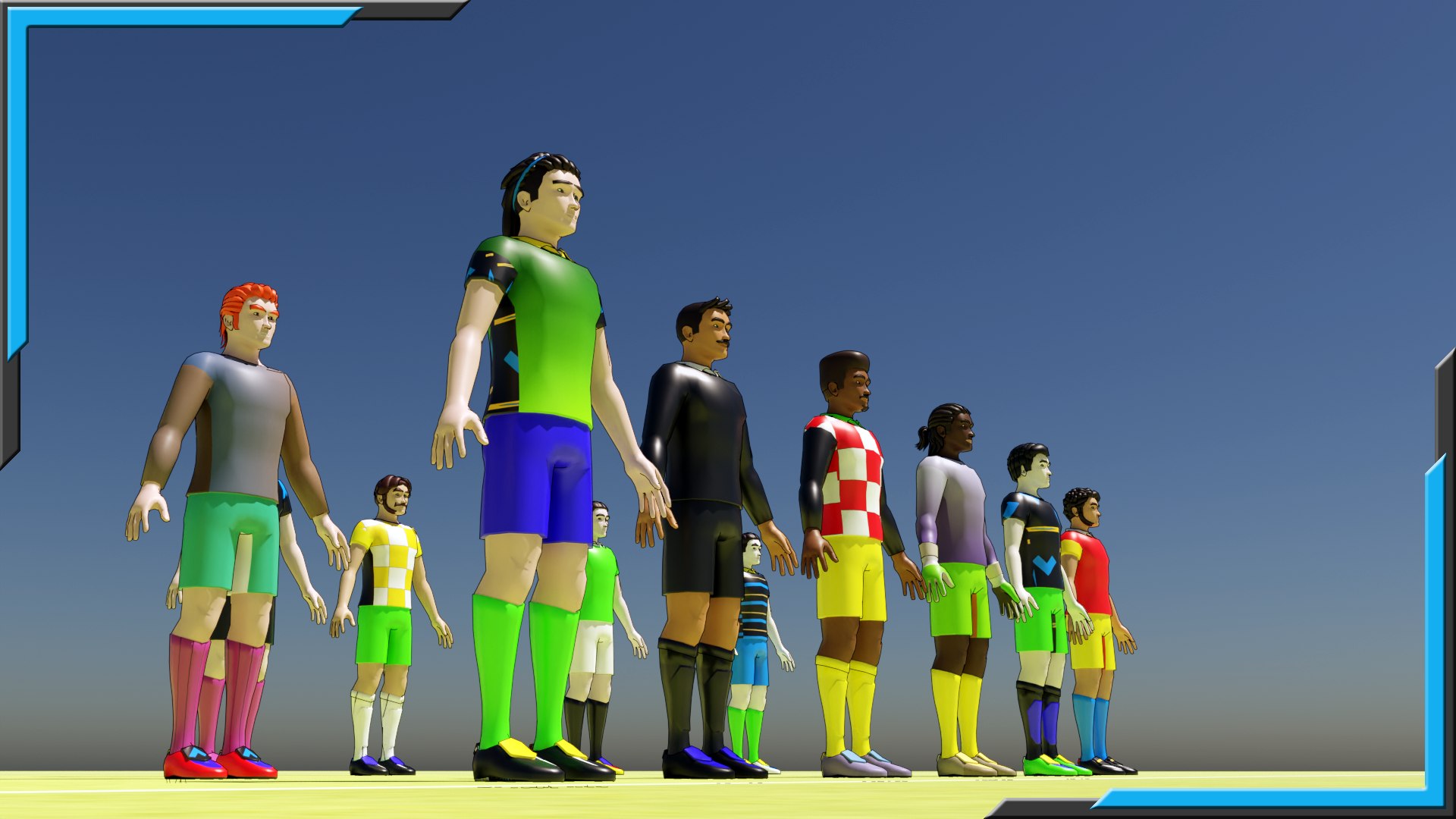 Modular Soccer Player Plus LowPoly Stadium 3D Model - TurboSquid 2354520