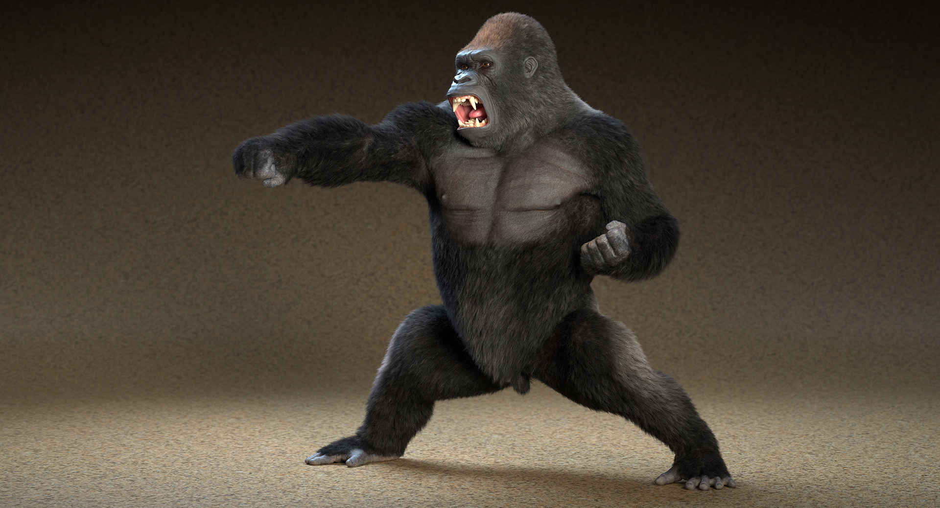 Rigged Gorilla 3D model - TurboSquid 1752118