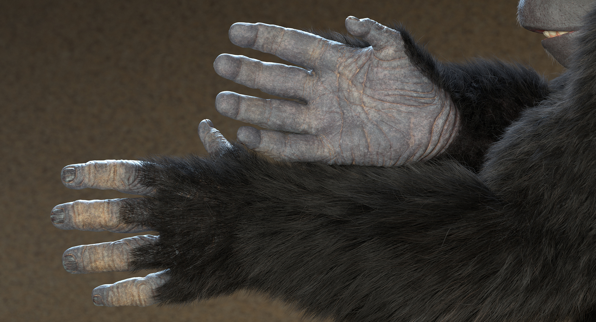Rigged Gorilla 3d Model Turbosquid 1752118