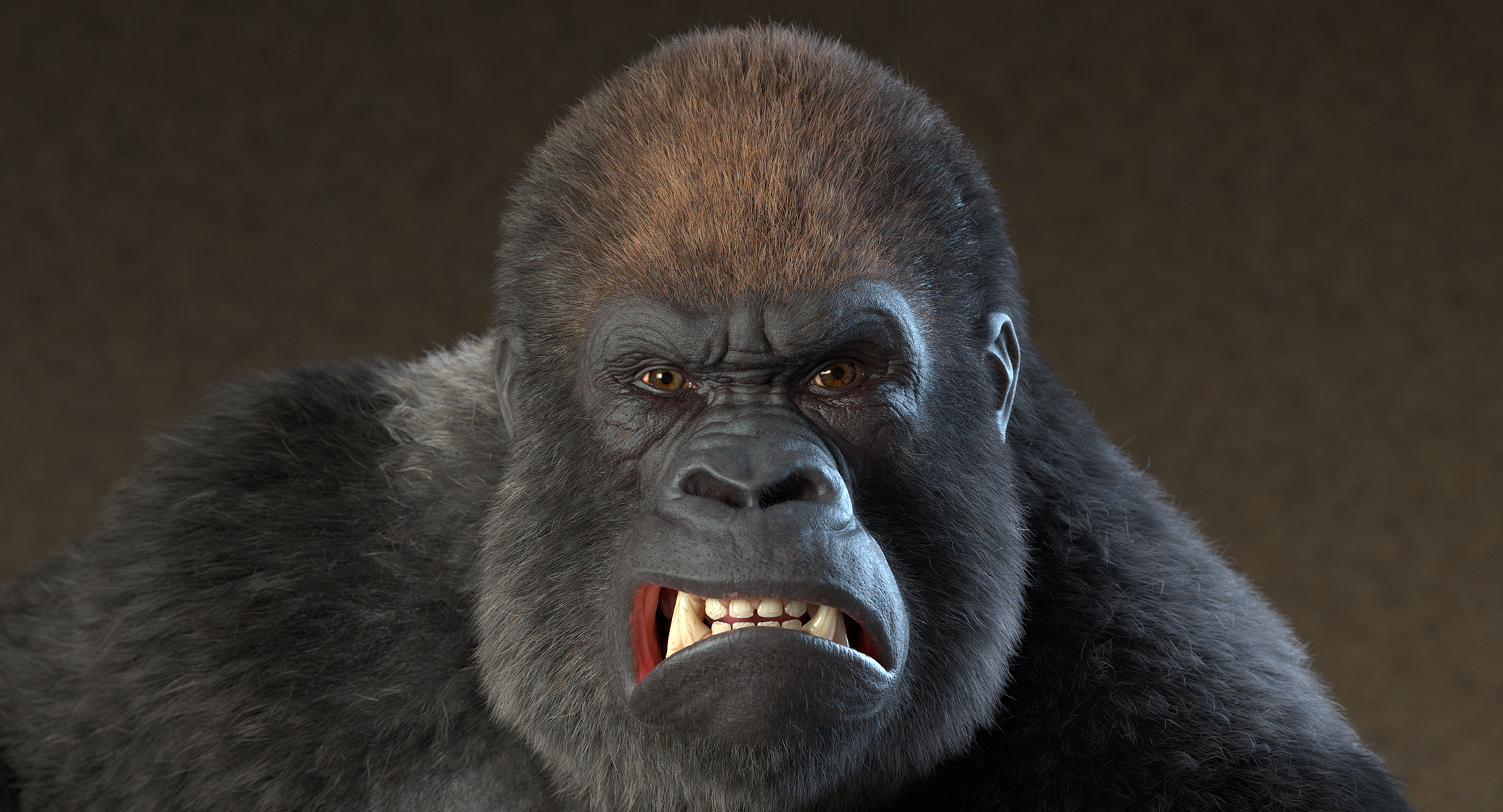 Rigged Gorilla 3d Model Turbosquid 1752118