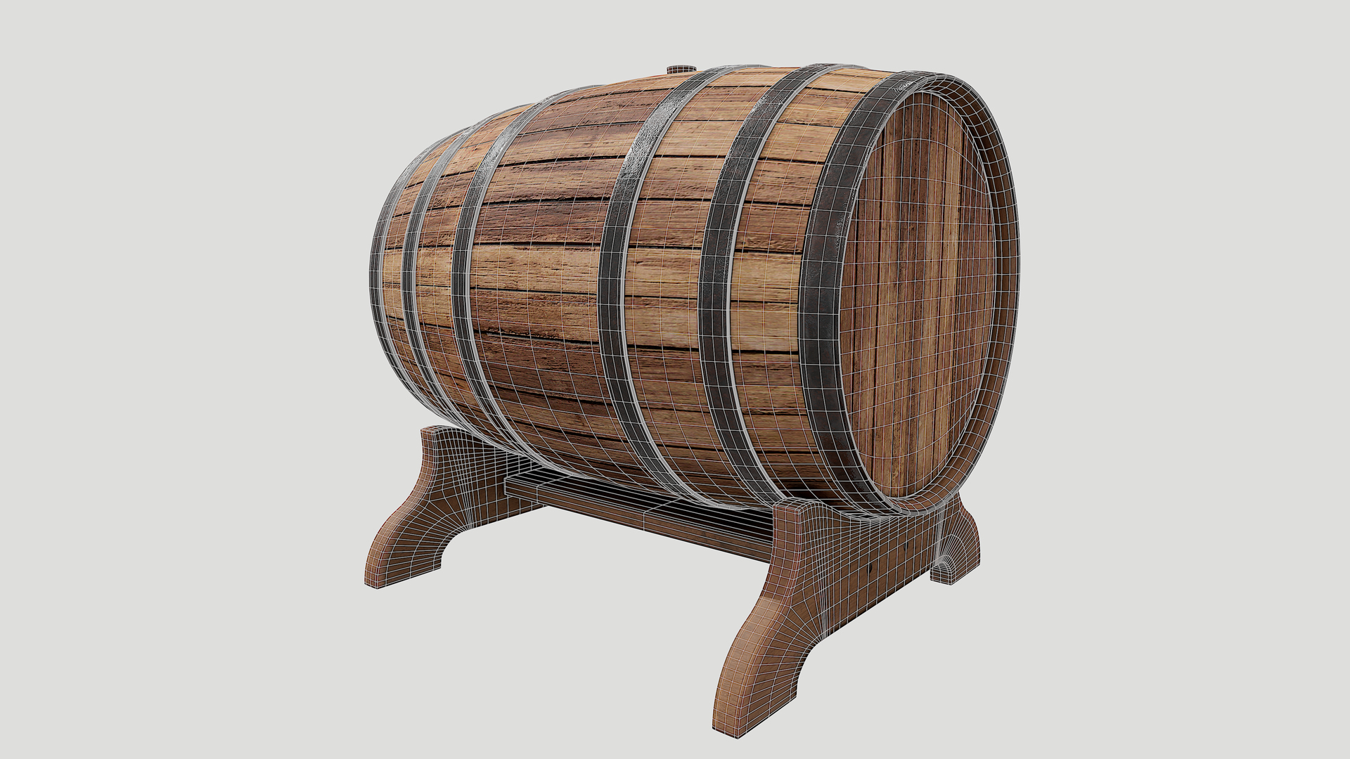 3D Wooden Barrel 4 with Pbr 4K model - TurboSquid 1718480