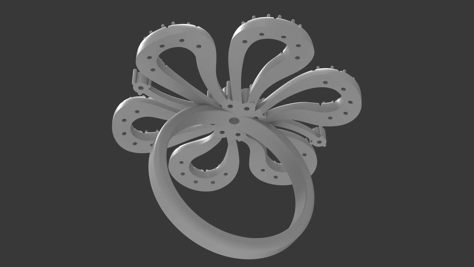 Flower Ring With Stones 3D Model - TurboSquid 1856512