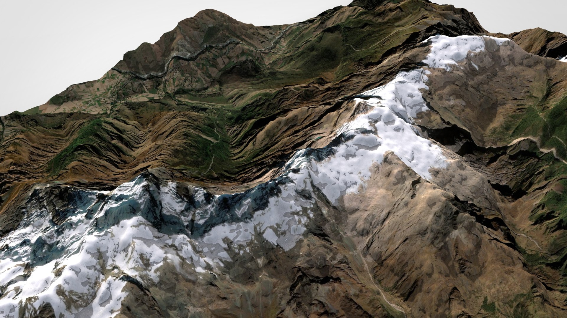 3D Mountain Landscape Marconi Andes Of Peru - TurboSquid 1835016