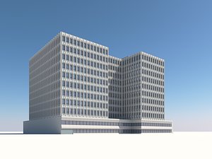 3dsmax square contemporary buildings