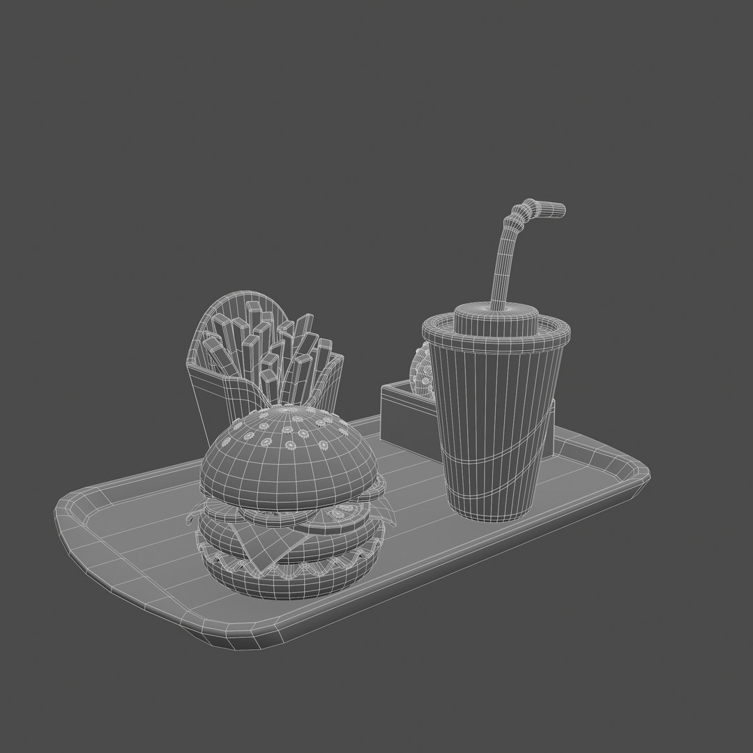 Cheeseburger Menu Collection 3D model - TurboSquid 1974572