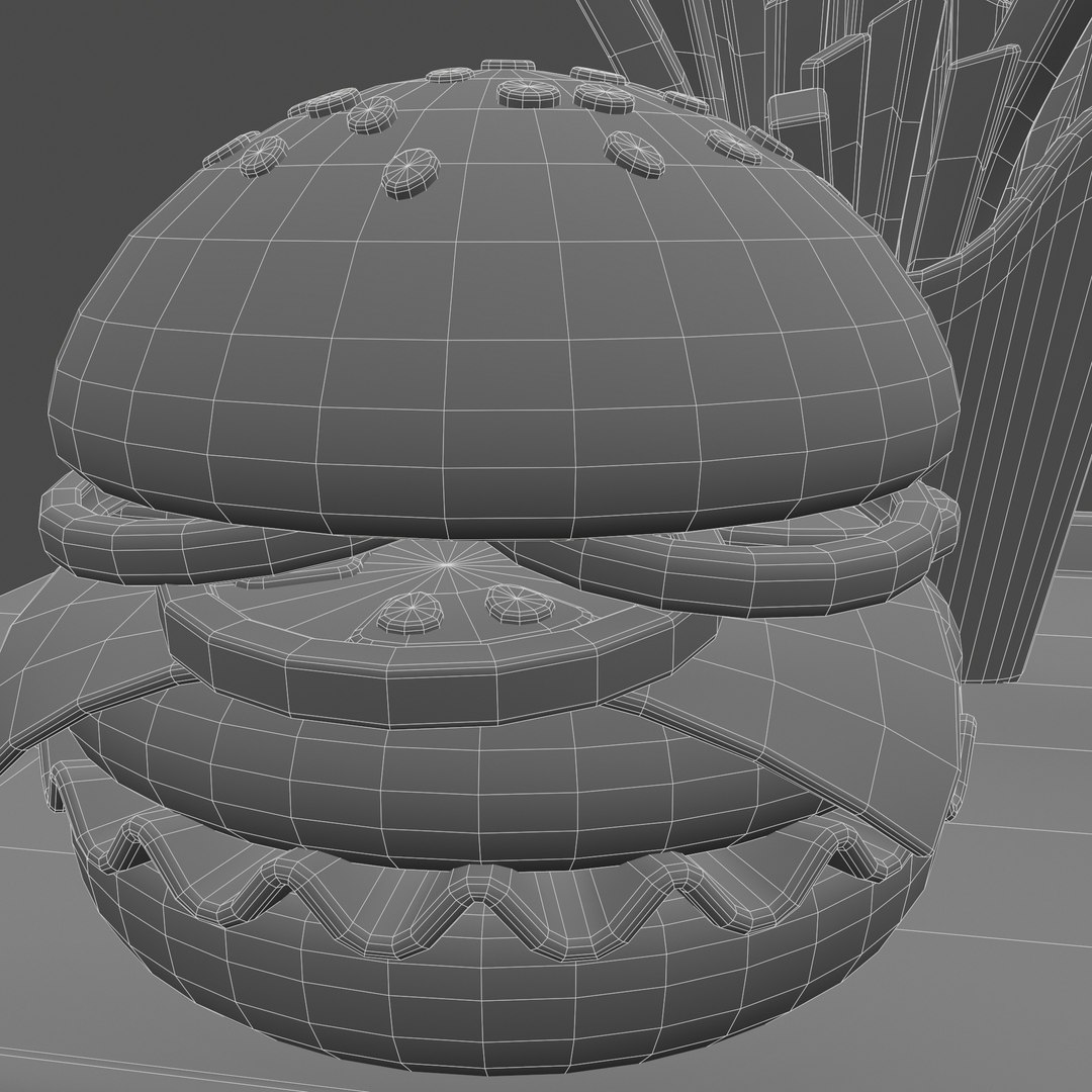 Cheeseburger Menu Collection 3D model - TurboSquid 1974572