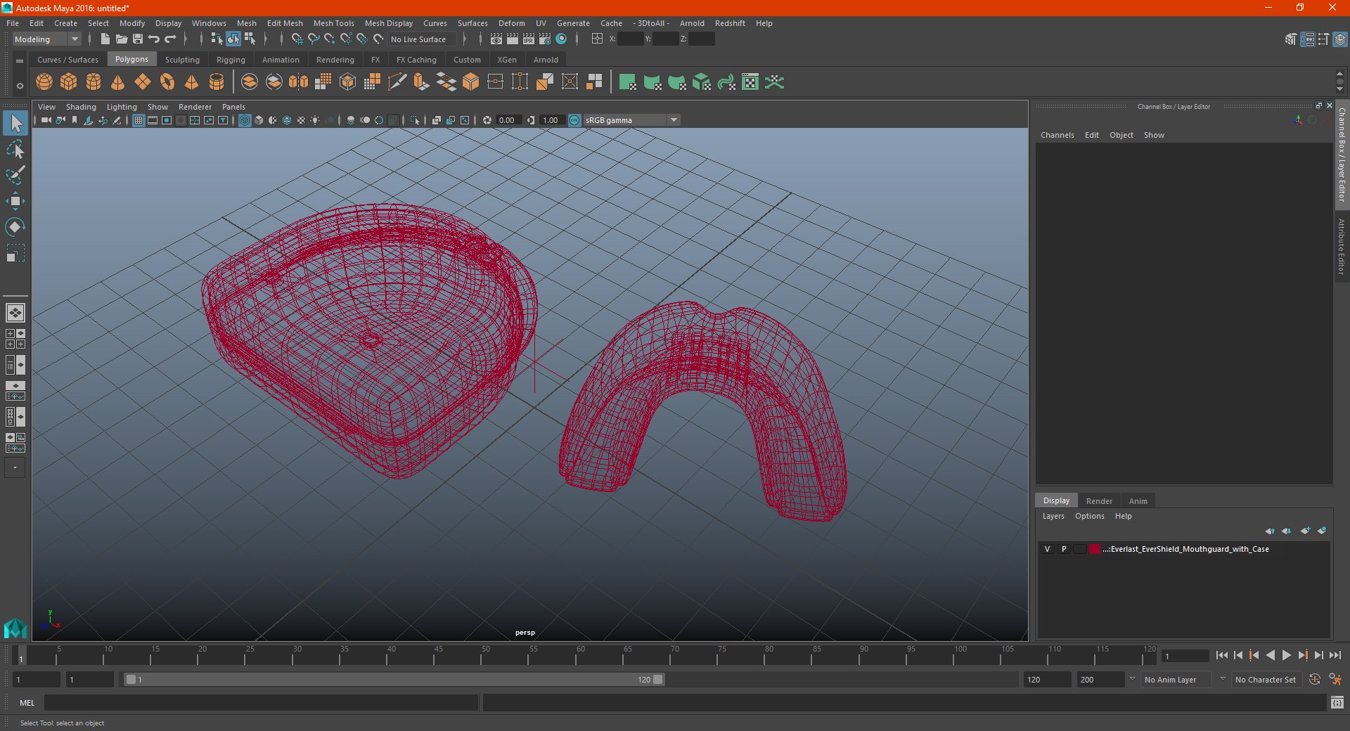 3D Model Everlast EverShield 2 Mouthguard With Case UFC - TurboSquid ...