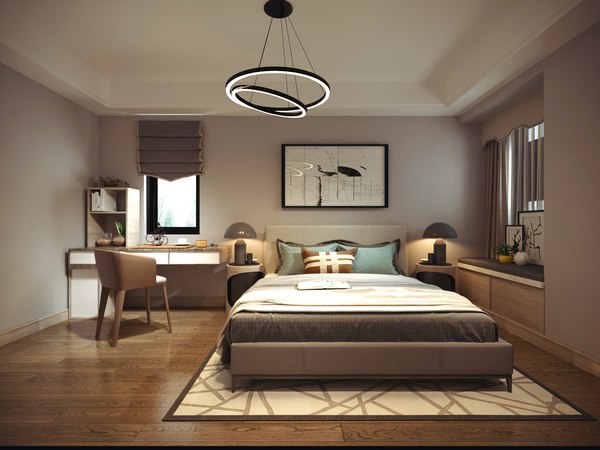 modelo 3d Dormitorio moderno - TurboSquid 1784213