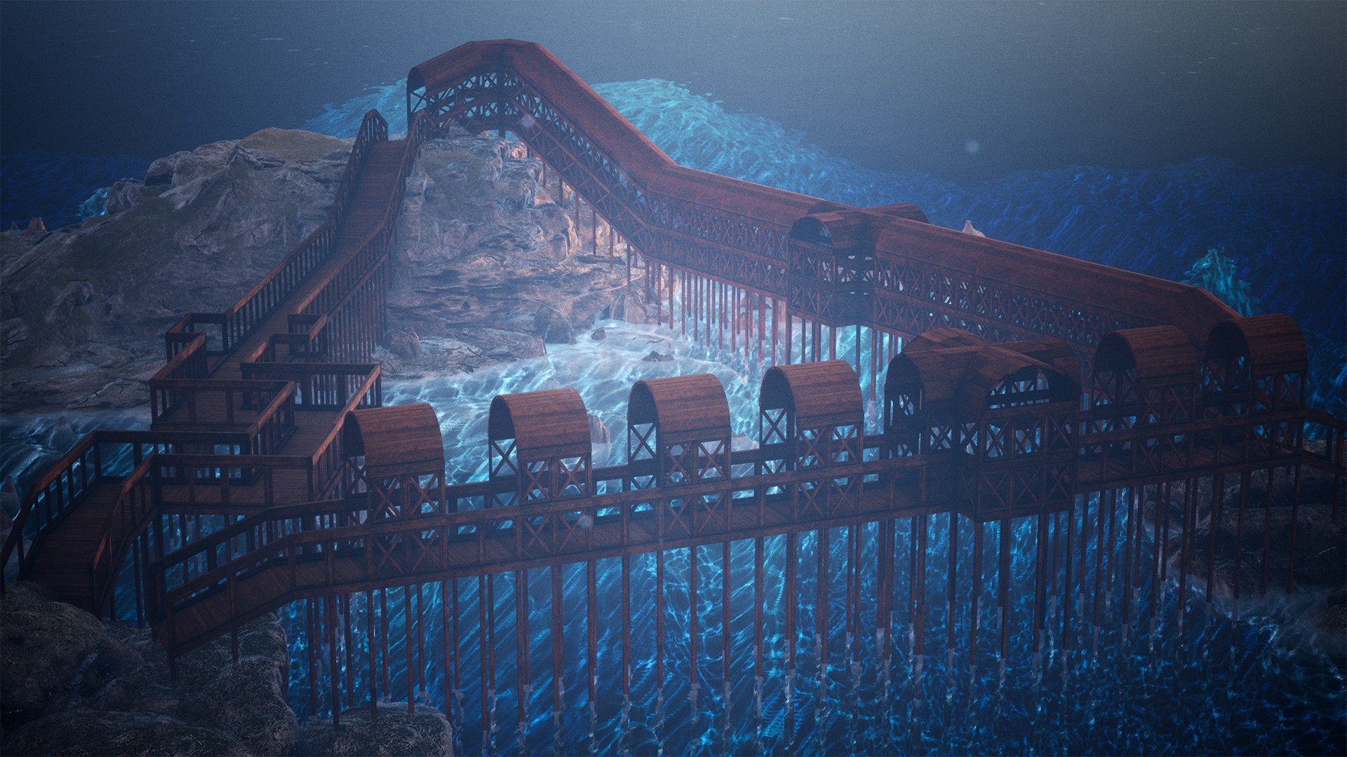 3D Modular Wooden Bridges 26 Assets - TurboSquid 2111135