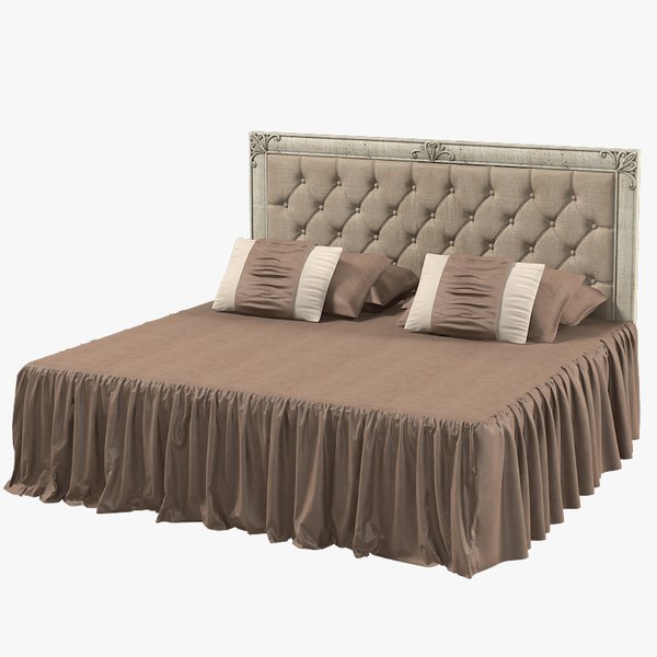 modelo 3d Corte Zari Classic Cama Doble Drapeada - TurboSquid 616402