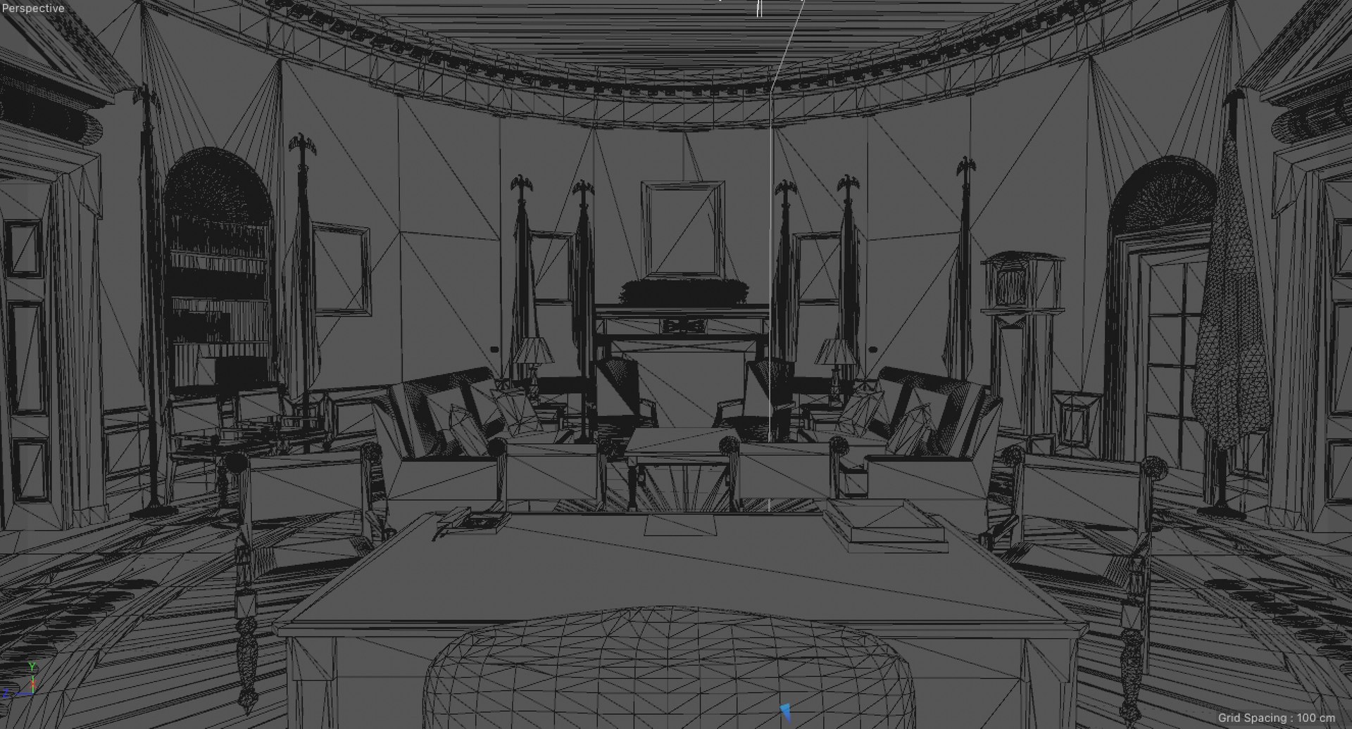 3D Model The Oval Office - TurboSquid 1992173
