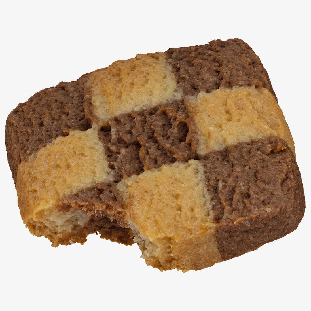 Checker Square Cookie 01 Bitten RAW Scan 3D model - TurboSquid 1956993