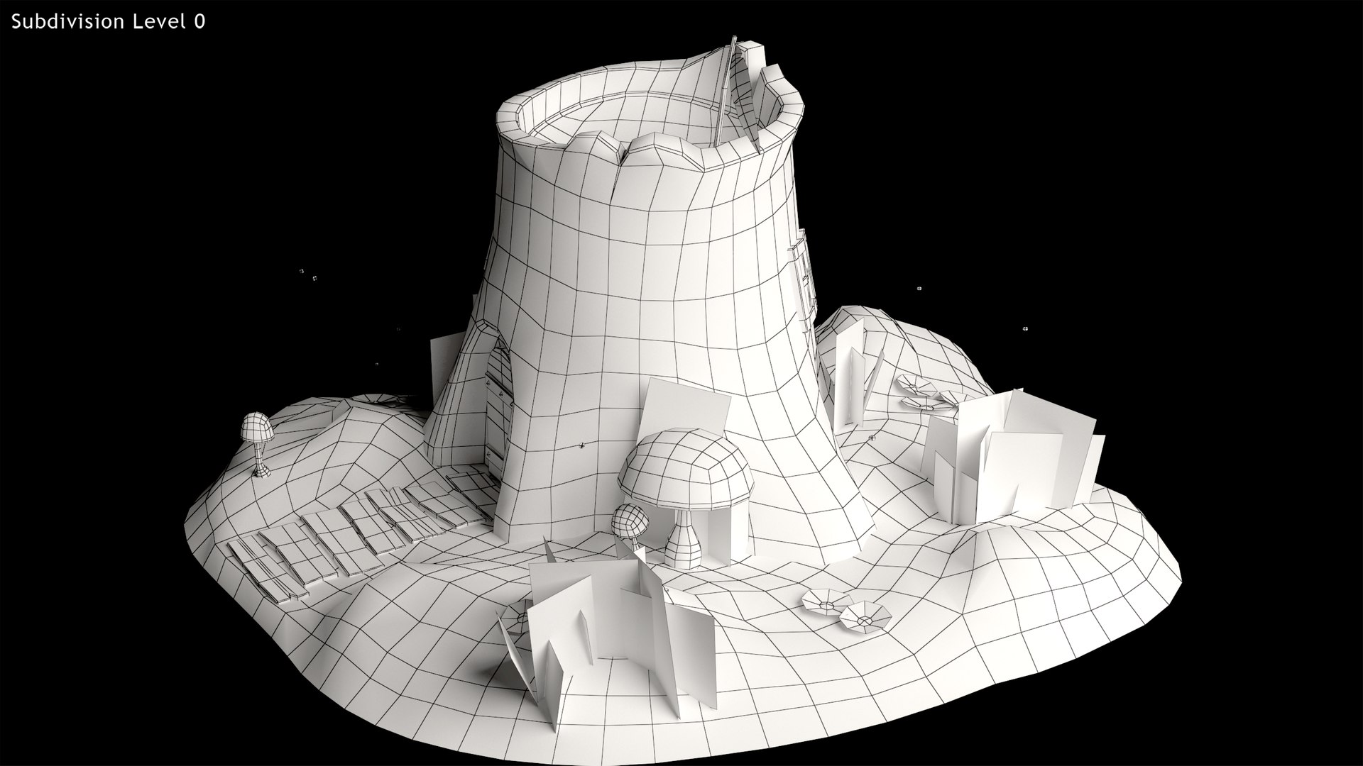 3D Stylized Tree Stump House - TurboSquid 1868197