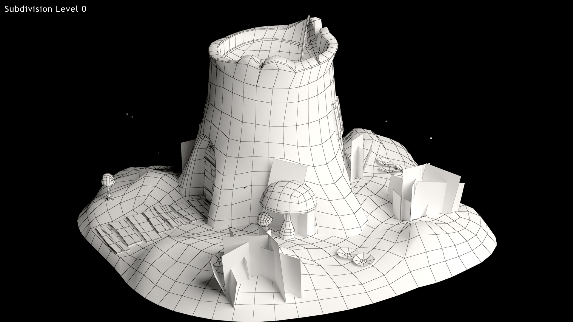 3D Stylized Tree Stump House - TurboSquid 1868197