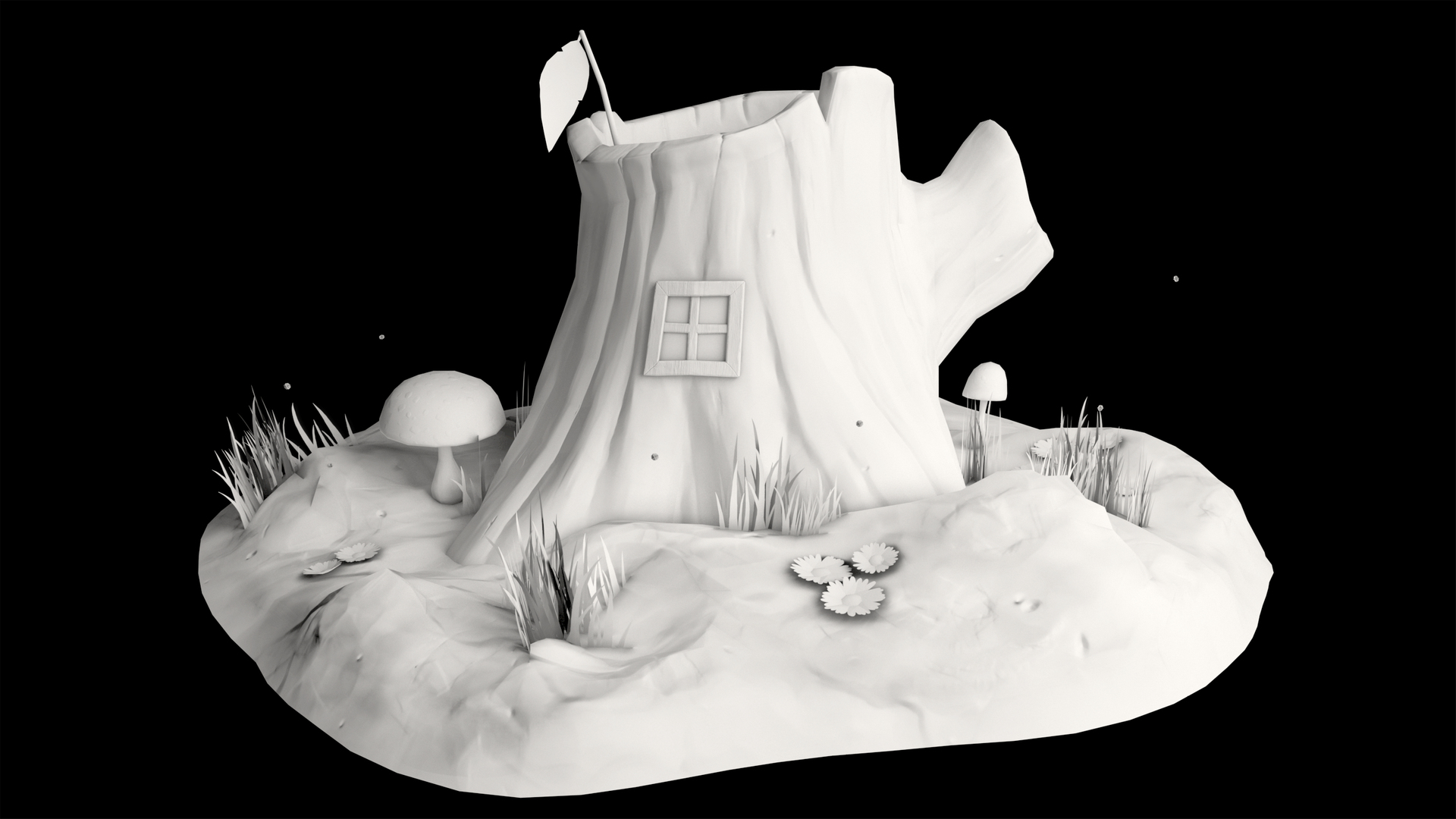 3D Stylized Tree Stump House - TurboSquid 1868197