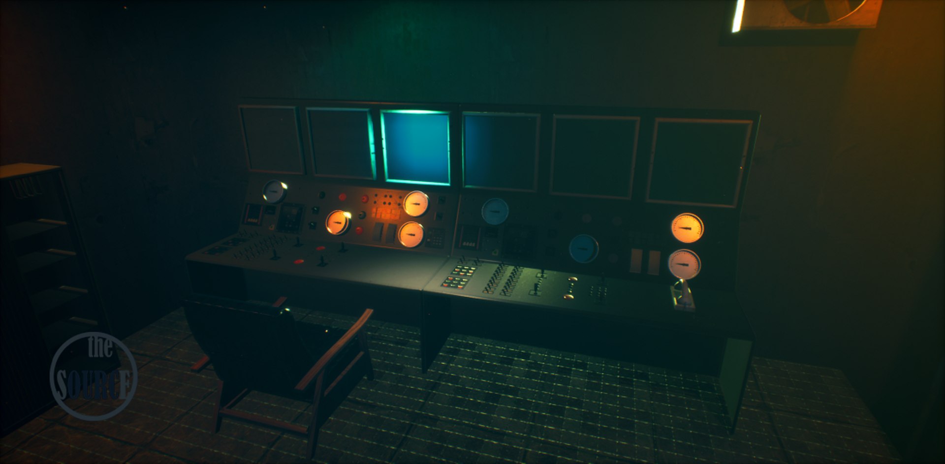 3D Sci-fi Control Panel Desk - Low Poly PBR Game Ready Model Model ...