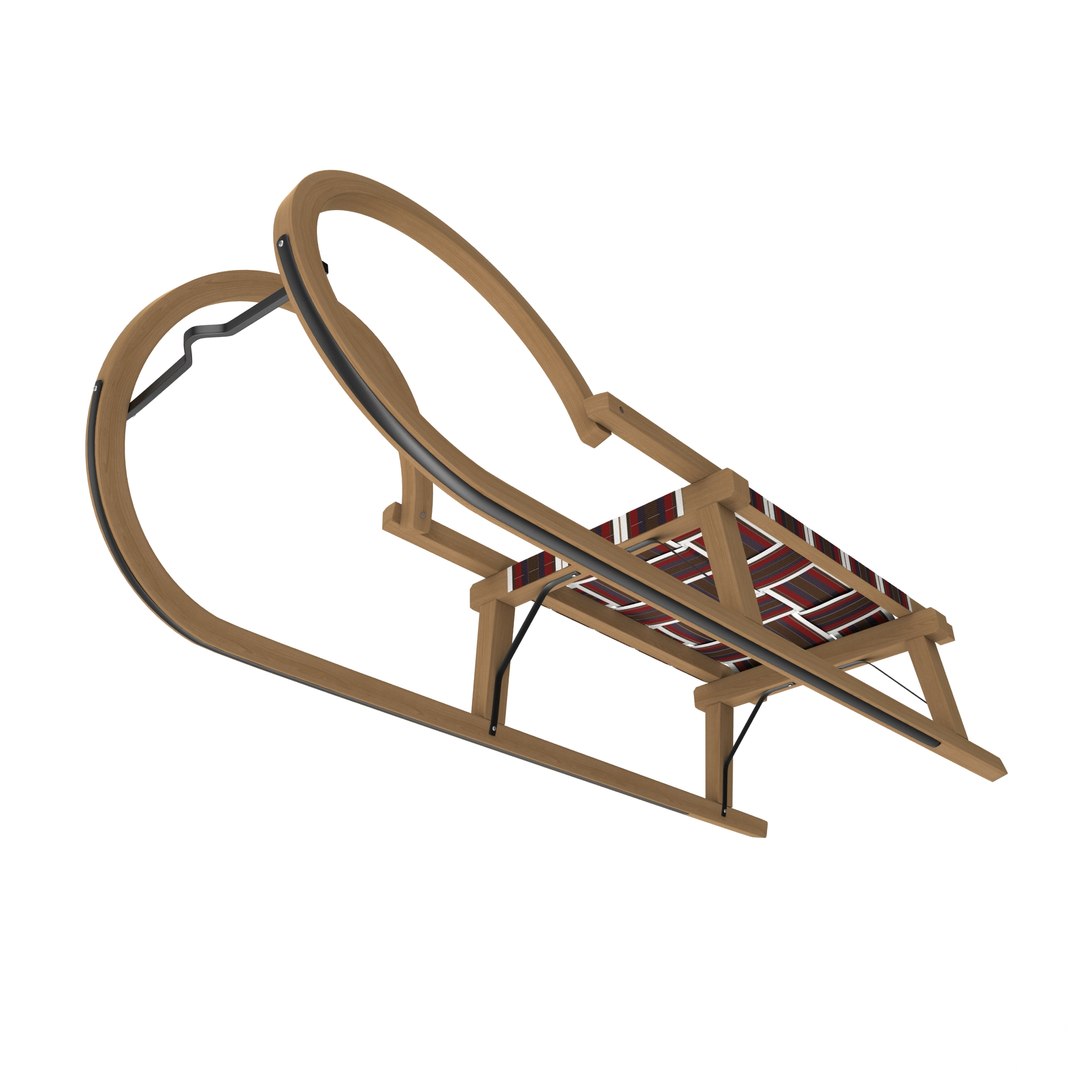 3D Sledge Sled Wood Model - TurboSquid 1231267