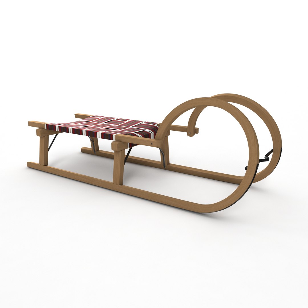 3D Sledge Sled Wood Model - TurboSquid 1231267