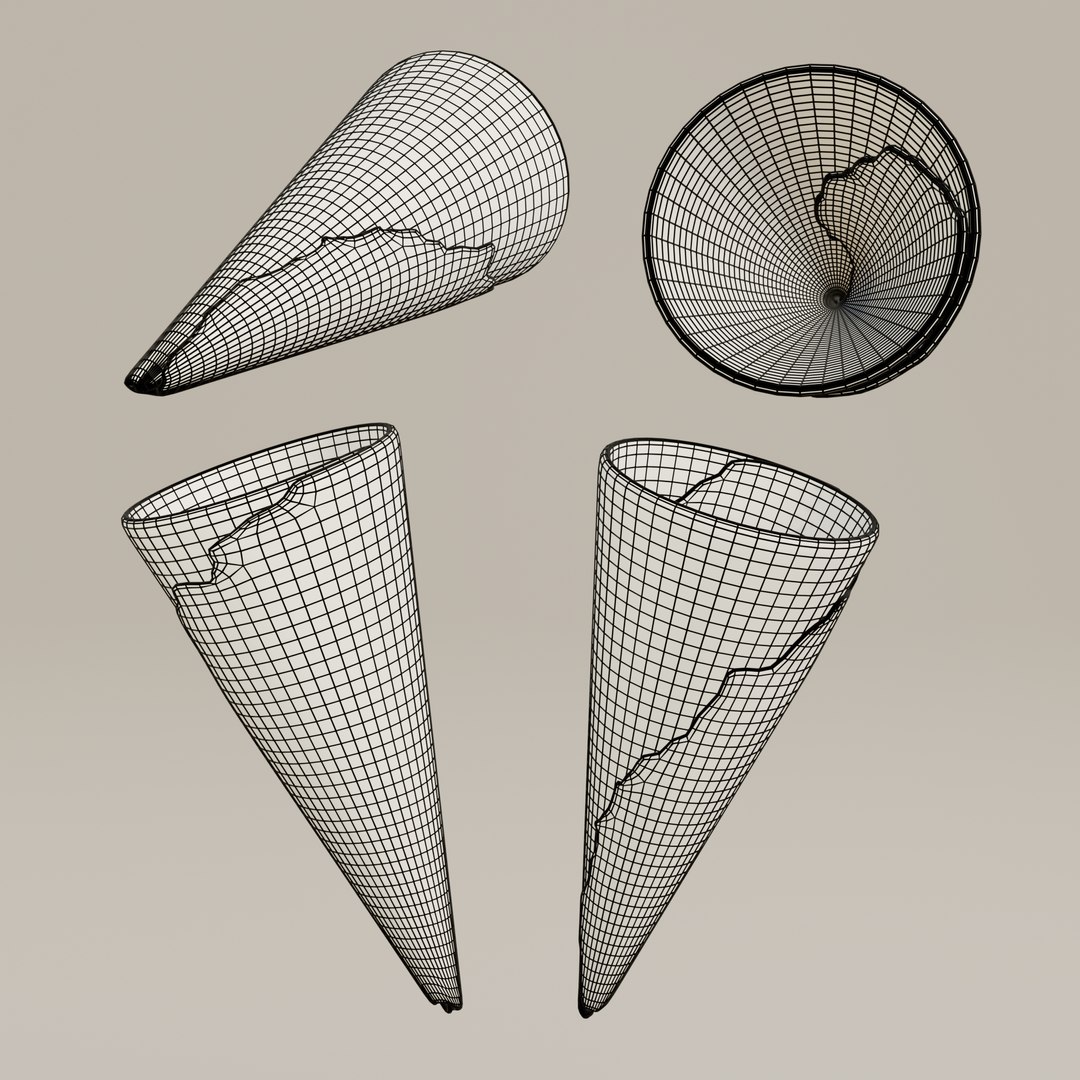 3D Ice Cream Cone Model - TurboSquid 2319225
