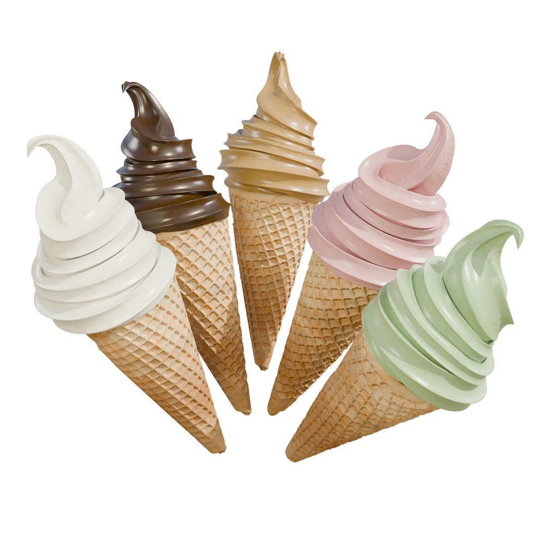 3D Ice Cream Cone Model - TurboSquid 2319225