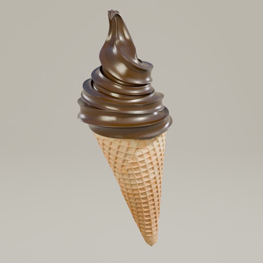 3D Ice Cream Cone Model - TurboSquid 2319225