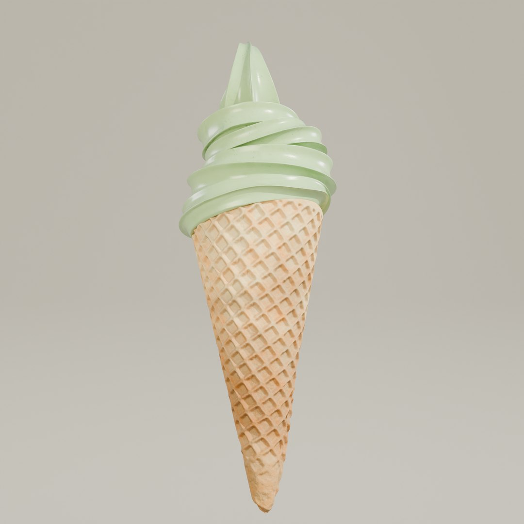 3D Ice Cream Cone Model - TurboSquid 2319225