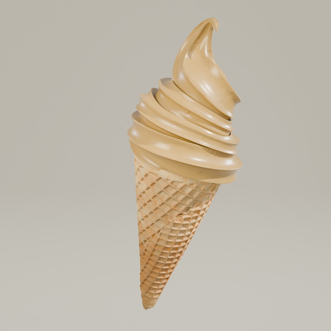 3D Ice Cream Cone Model - TurboSquid 2319225