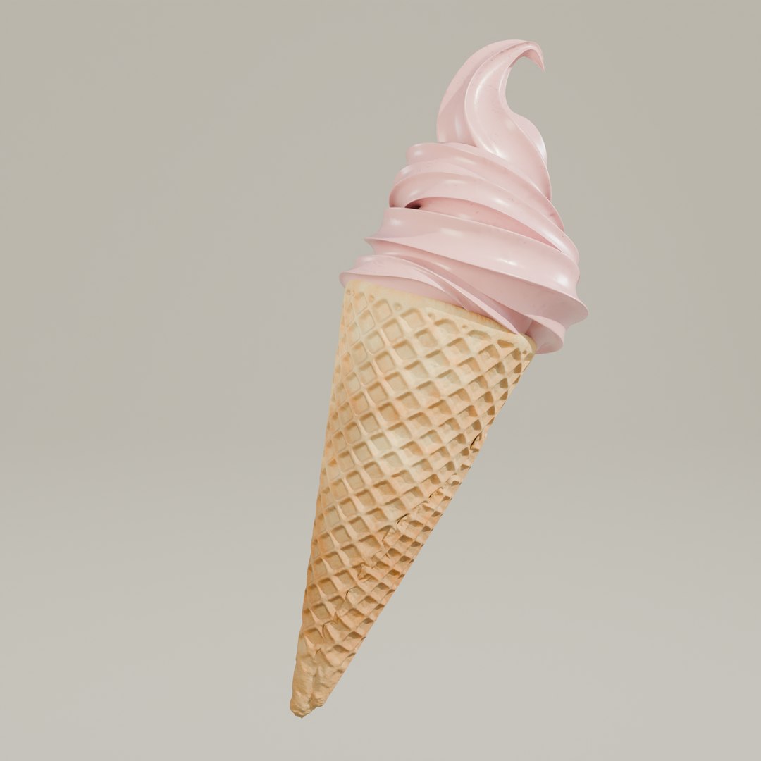 3D Ice Cream Cone Model - TurboSquid 2319225
