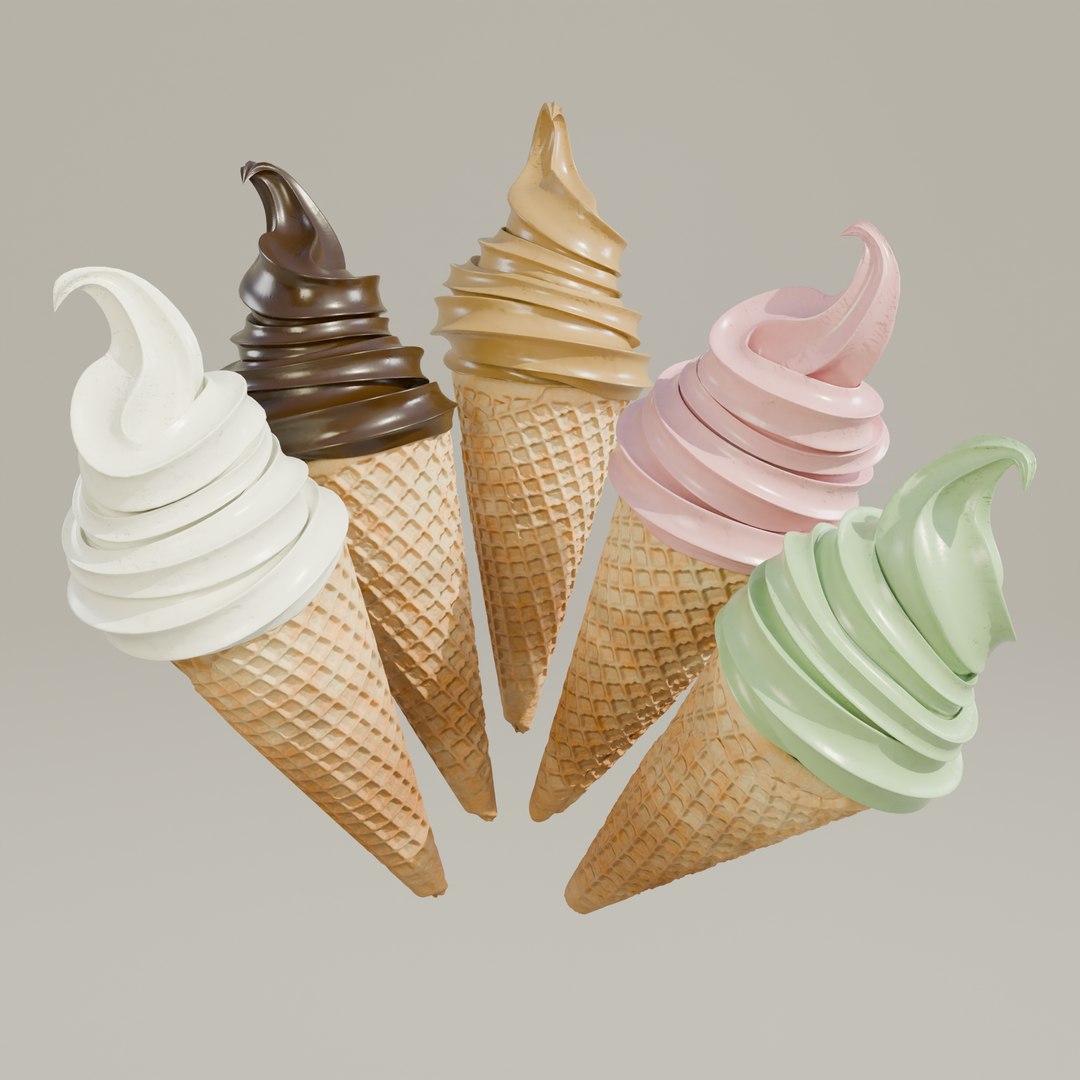 3D Ice Cream Cone Model - TurboSquid 2319225