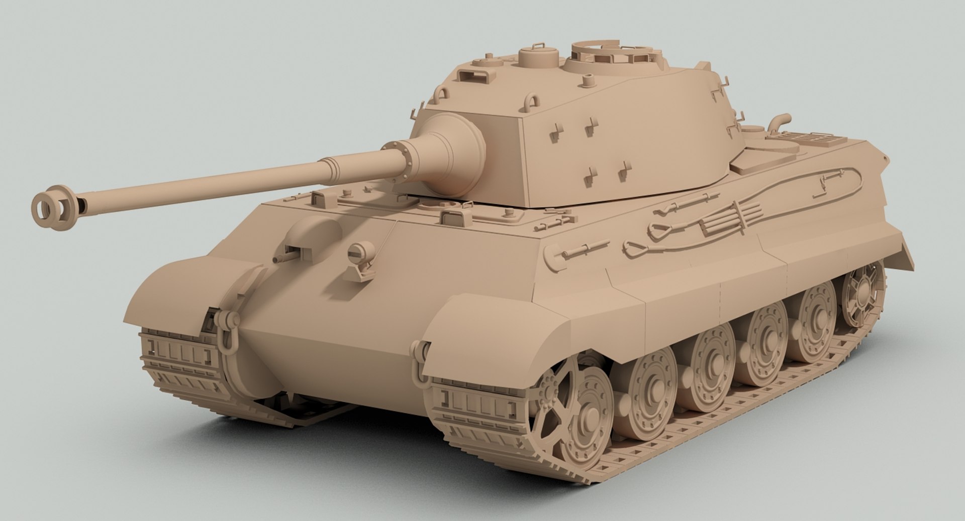 Ww2 German Tiger 2 Tank 3D Model - TurboSquid 1231505