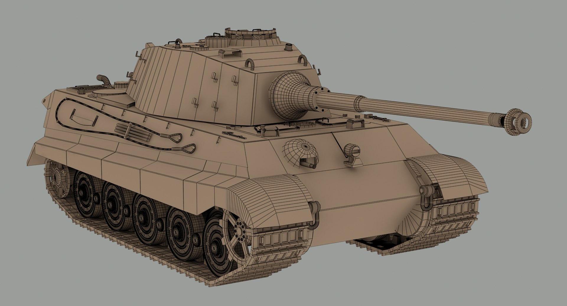 Ww2 German Tiger 2 Tank 3D Model - TurboSquid 1231505