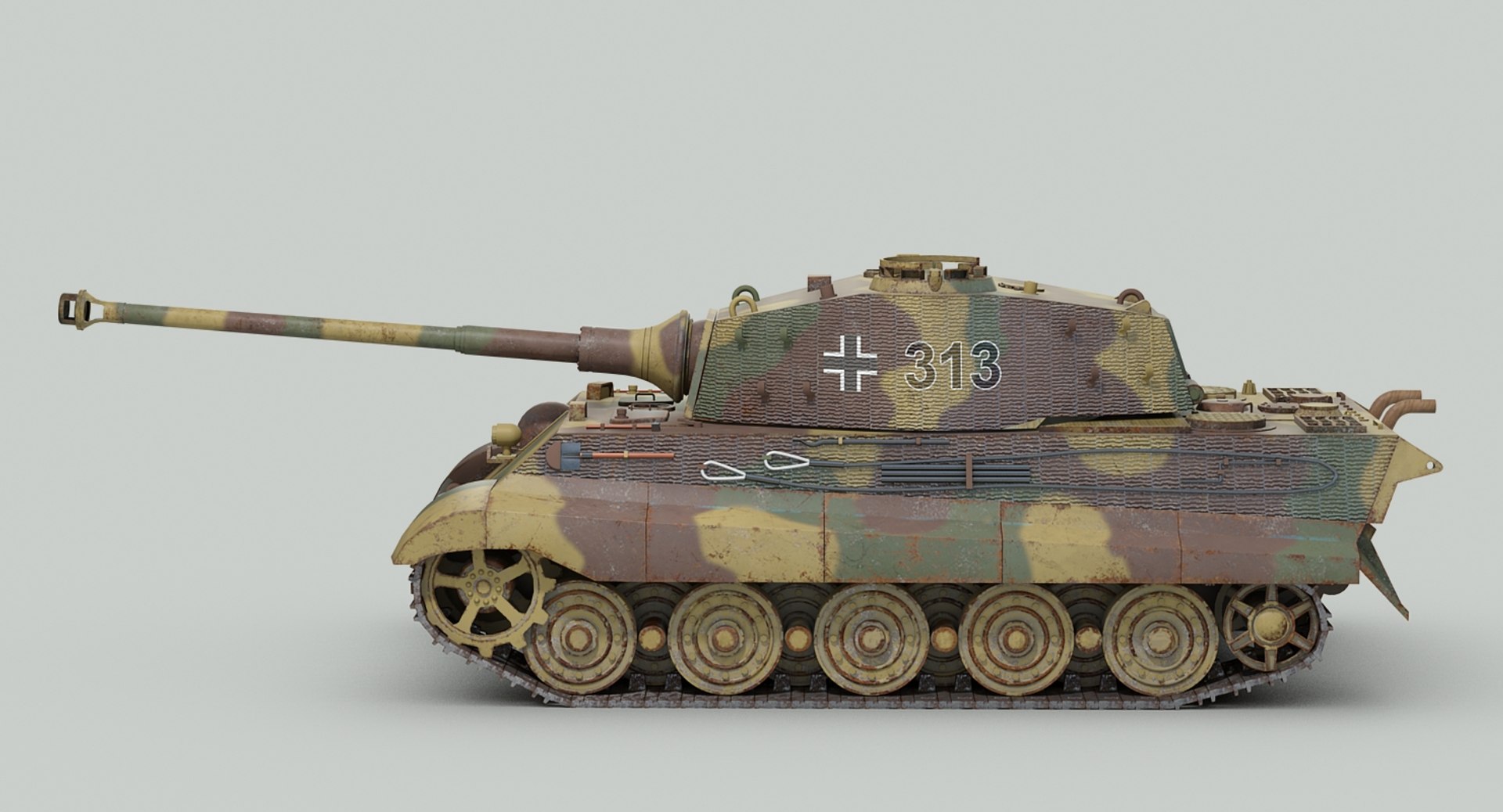 Ww2 German Tiger 2 Tank 3d Model Turbosquid 1231505 Low Poly Tiger