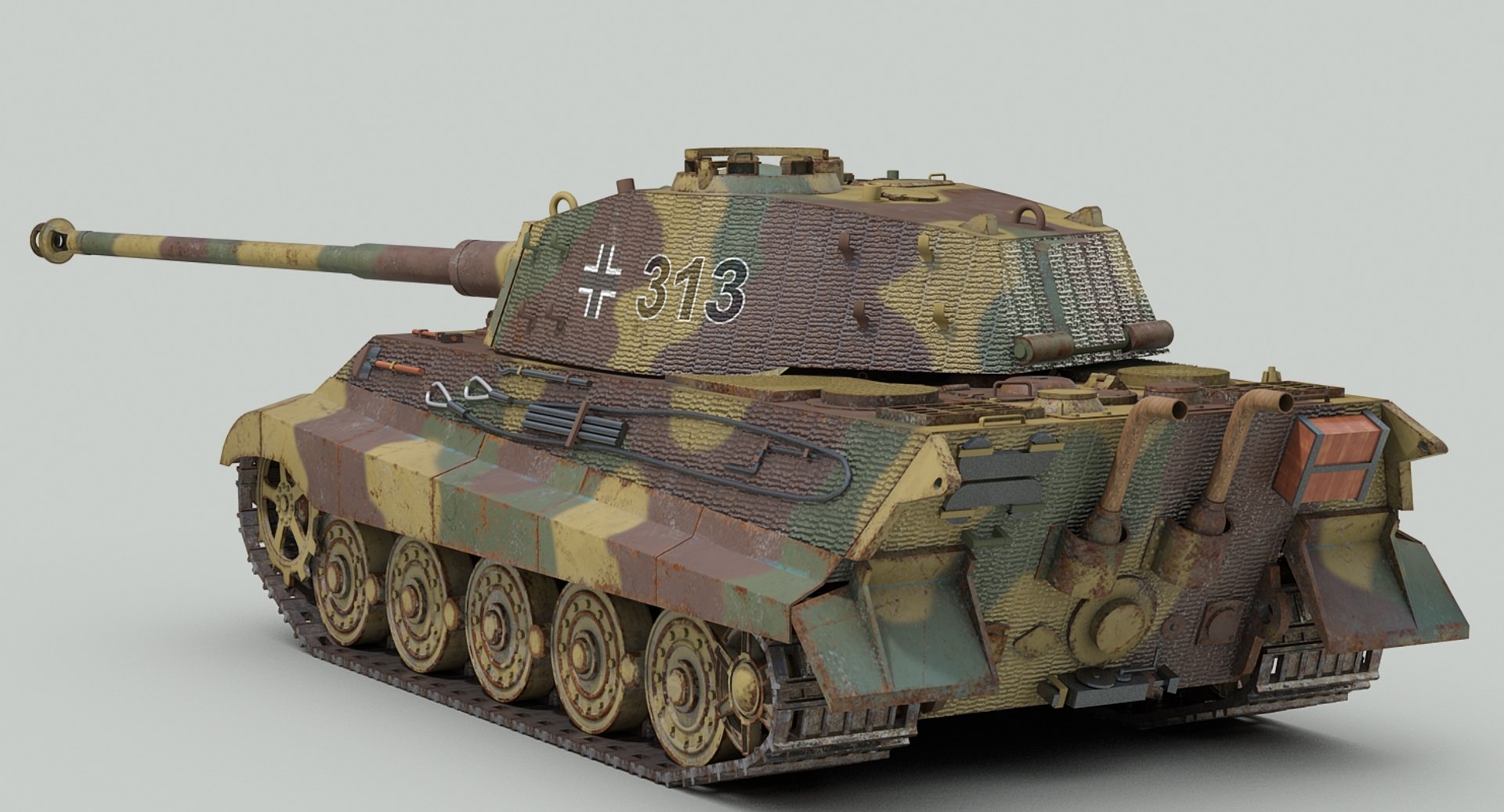 Ww2 German Tiger 2 Tank 3D Model - TurboSquid 1231505