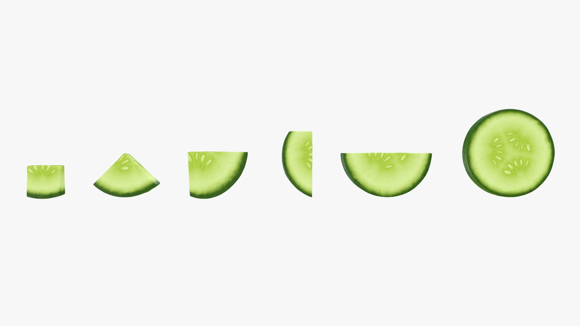 Stylized Cucumber Cut 3D Model - TurboSquid 2387536