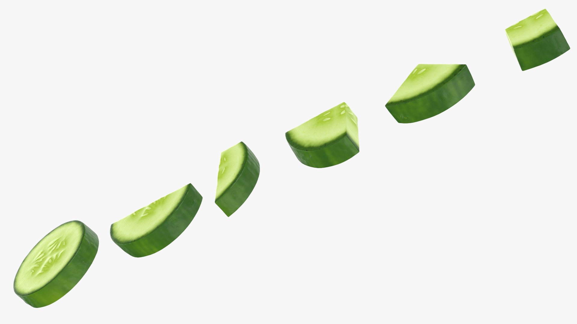 Stylized Cucumber Cut 3D Model - TurboSquid 2387536